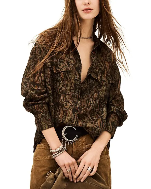 Ba&sh Printed Paisley Shirt