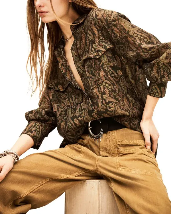 Ba&sh Printed Paisley Shirt