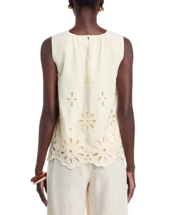A.REN Embroidered Eyelet Top