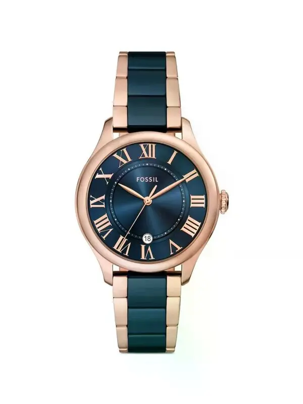 Fossil Gilmore Two-tone Watch With Dial - Blue