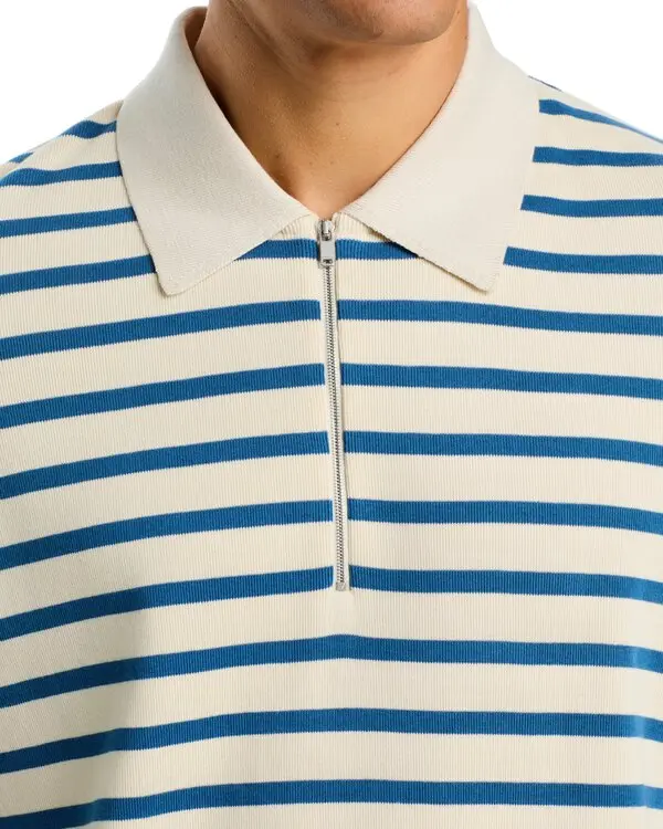 JIL SANDER Zip Stripe Polo Shirt