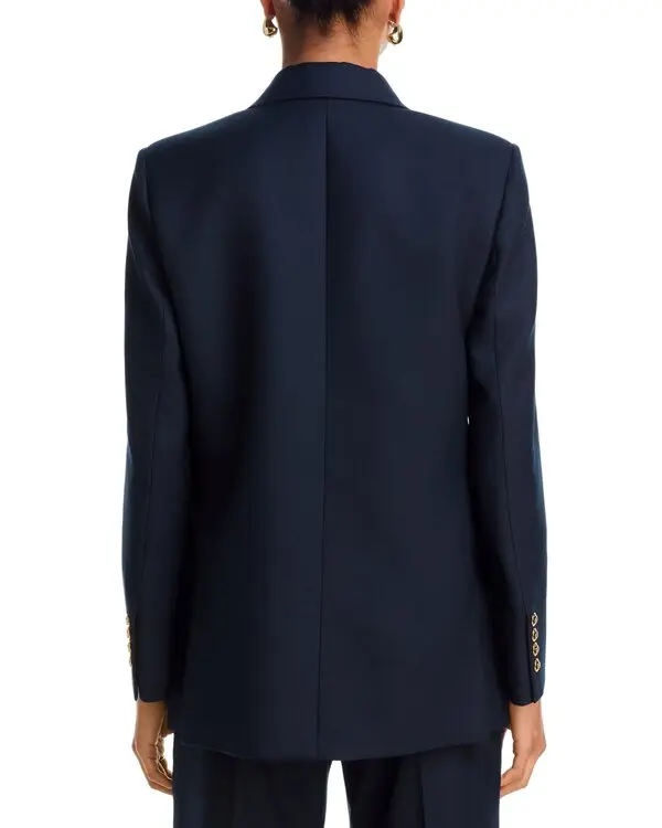 BLAZÉ MILANO Double Breasted Wool Blazer - Navy