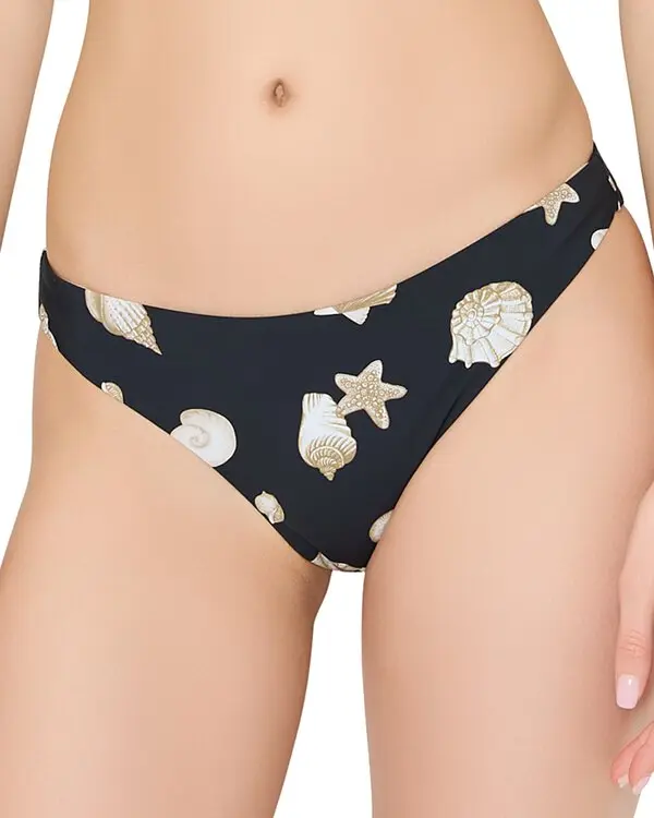 MILLY Margot Bikini Bottom - Black/white