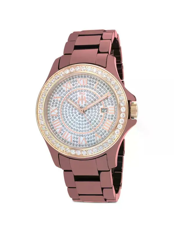 JIVAGO Round Case 38mm Watch With Crystal-embellished Bezel