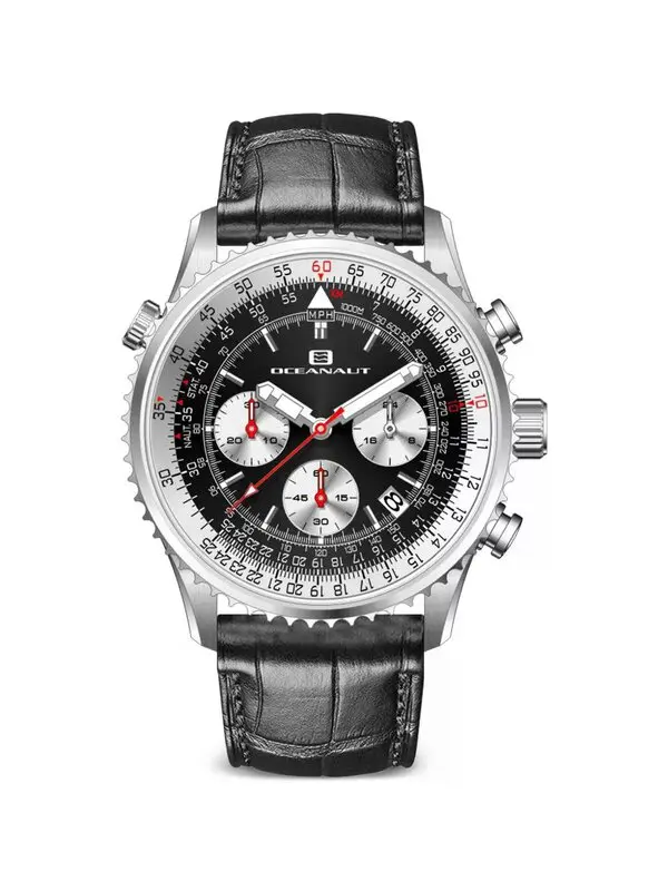OCEANAUT Flight 46mm Watch - Black