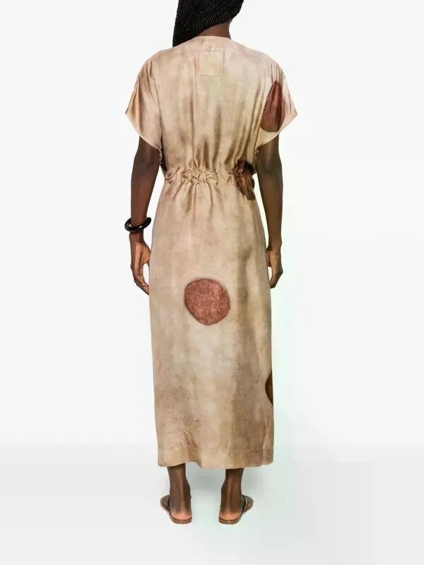 UMA WANG Acre Drawstring Maxi Dress