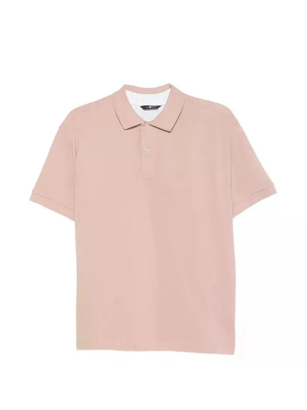 7 For All Mankind Layered-effect Polo Shirt - Pink