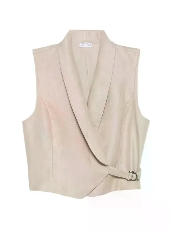 Brunello Cucinelli Belted Waistcoat - Neutrals