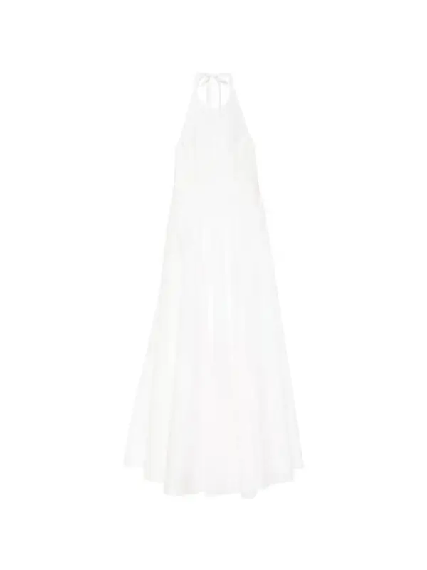 Brunello Cucinelli Halterneck Maxi Dress - White