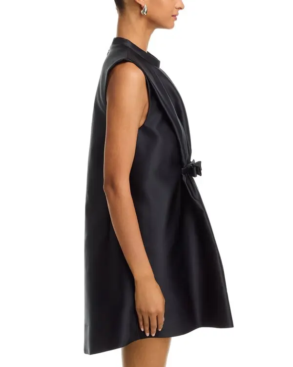Rabanne Satin Bow Mini Dress