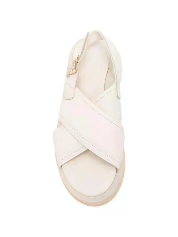 SERGIO MORETTI FIRENZE Crossover Strap Slingback Sandals