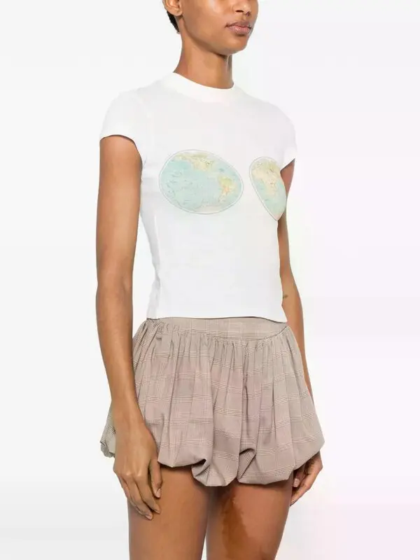 A.W.A.K.E. Mode Hemispheres Map-print T-shirt