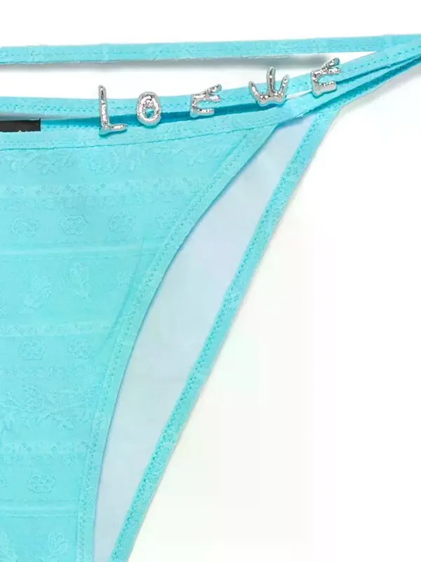Loewe Floral-jacquard Side-tie Bikini Bottoms