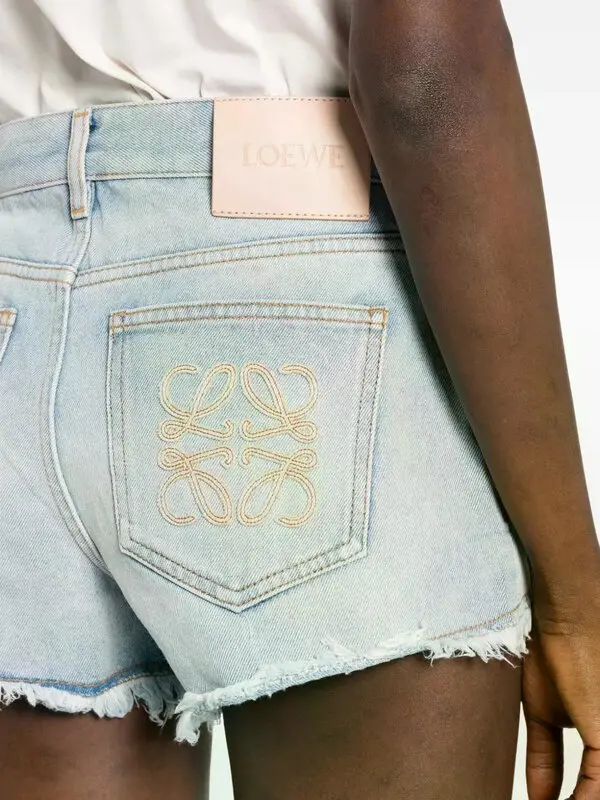 Loewe X Paula's Ibiza Frayed-edge Shorts