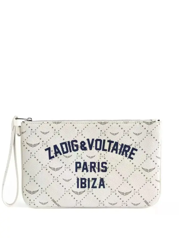 Zadig&Voltaire Logo-print Zip Clutch Bag