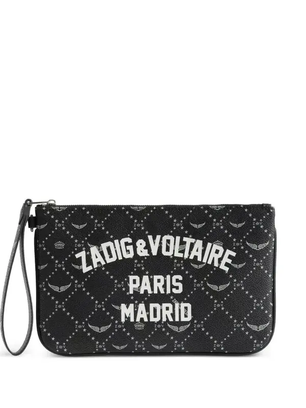 Zadig&Voltaire X St. Barth Logo Print Clutch Bag