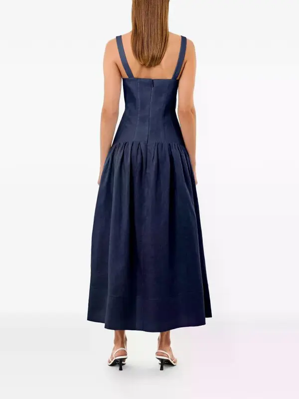 nicholas the label makenna linen corset midi dress Nicholas the Label Makenna Linen Corset Midi-Dress