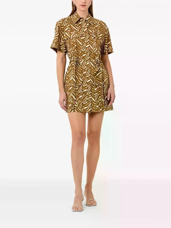 NICHOLAS Zebra Print Mini Dress