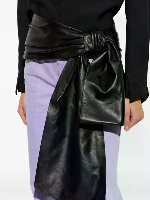 Chloé Ruched Leather Belt