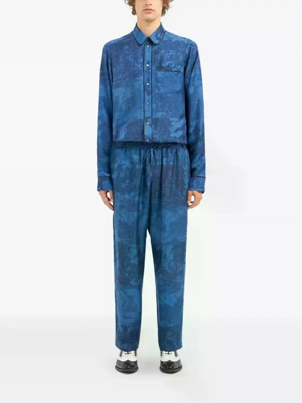 PIERRE-LOUIS MASCIA Toile De Jouy Print Drawstring Trousers