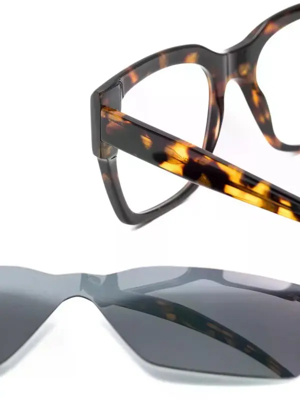 PHILOSOPHEYES Tortoiseshell-effect Square-frame Glasses
