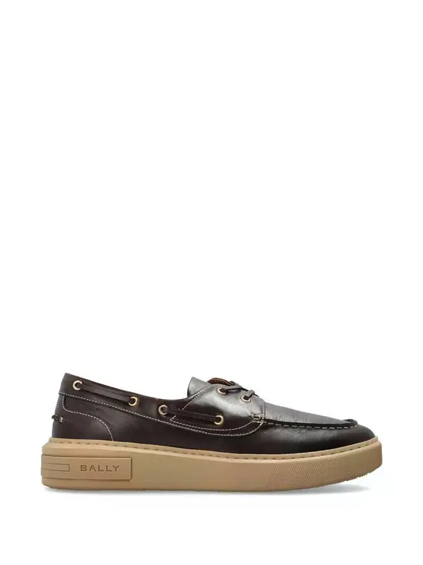 Bally Lift Leather Contrast-stitched Sneakers