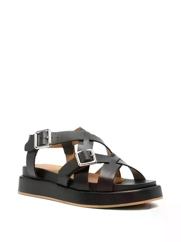 ANNA F. Crossover Strap Sandals