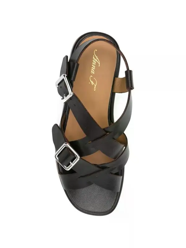ANNA F. Crossover Strap Sandals