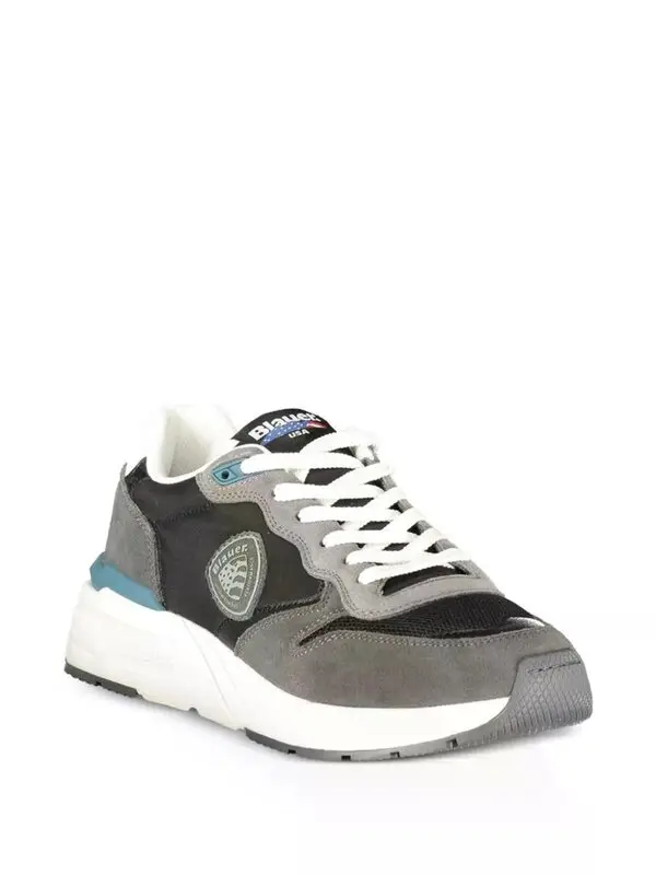 BLAUER. Paneled Lace-up Sneakers
