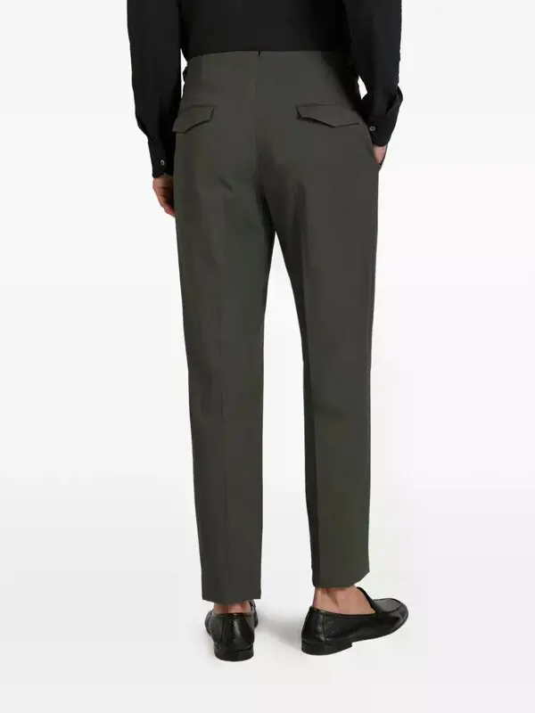 Incotex Pleated Tapered Trousers - Green