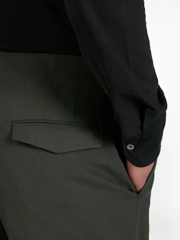 Incotex Pleated Tapered Trousers - Green