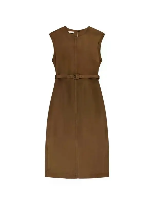 GLANSHIRT Belted Midi Dress