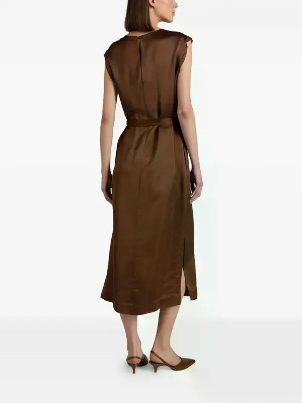 GLANSHIRT Belted Midi Dress