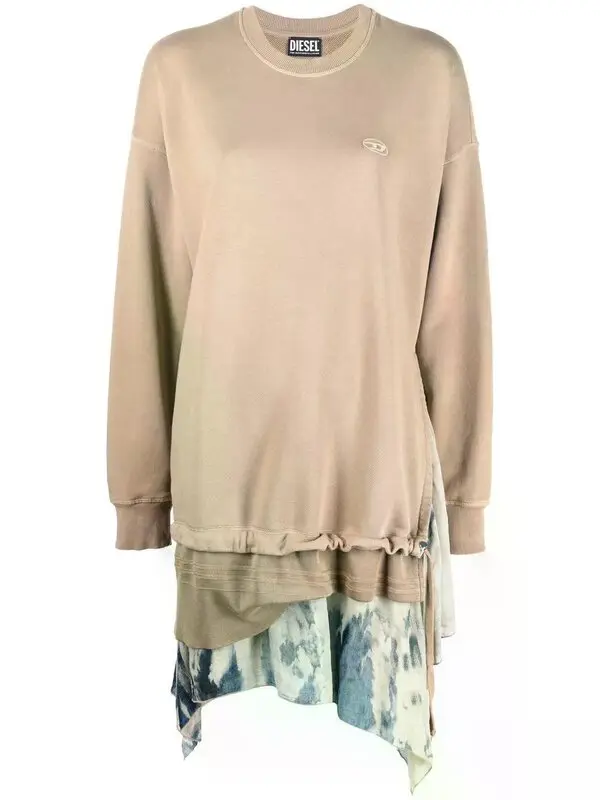 DIESEL® Rolly" Chiffon-trim Sweater Dress