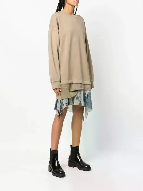 DIESEL® Rolly" Chiffon-trim Sweater Dress