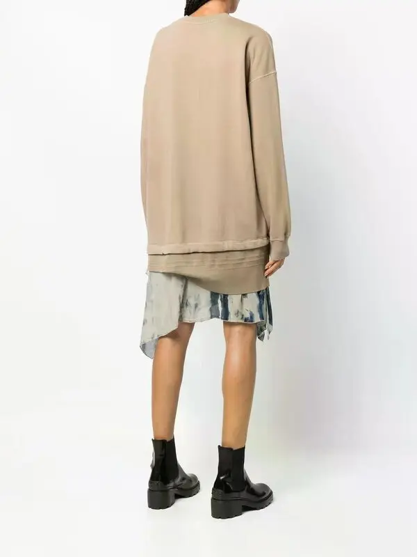 DIESEL® Rolly" Chiffon-trim Sweater Dress