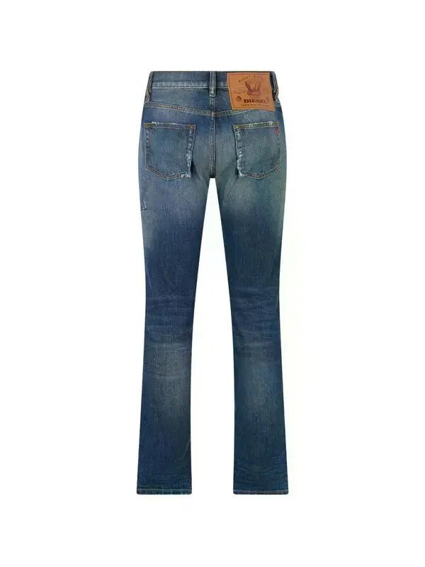 DIESEL® Distressed Straight-leg Jeans - Blue