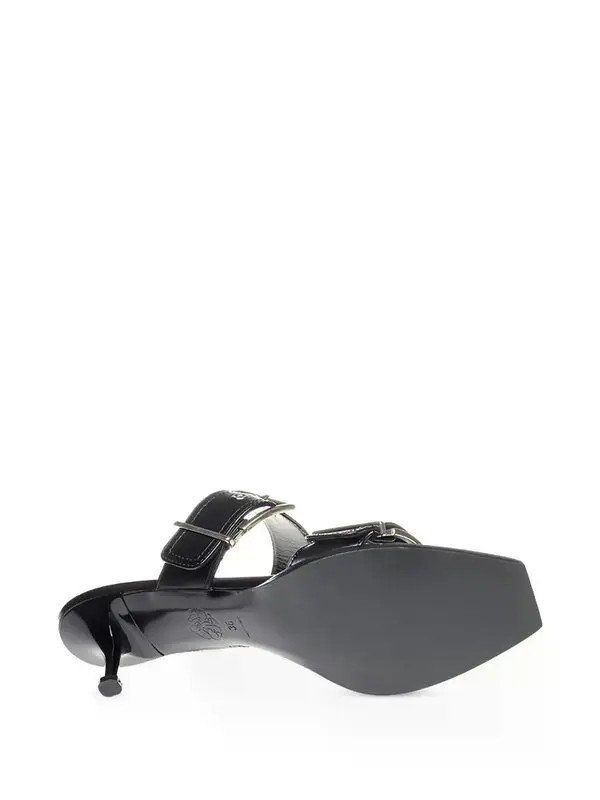 Alexander McQueen Double Buckle Leather Sandals