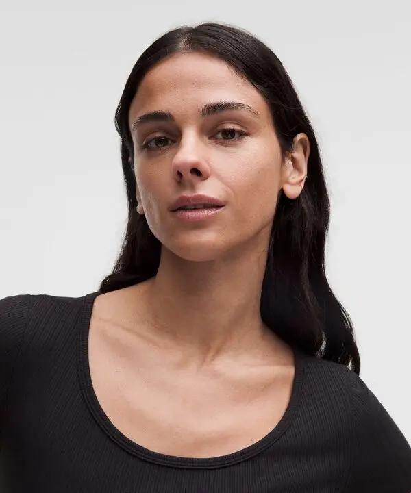 Lululemon Hold Tight Micro-rib Cropped T-shirt - Black