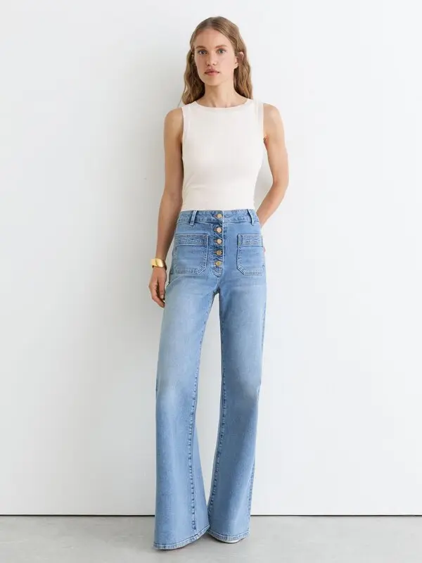 REISS Trinny Modal-cotton Sheer-trim Ruched Vest - White