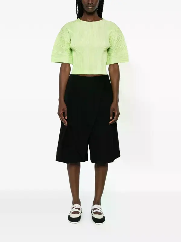 Issey Miyake Pleated Cropped Top