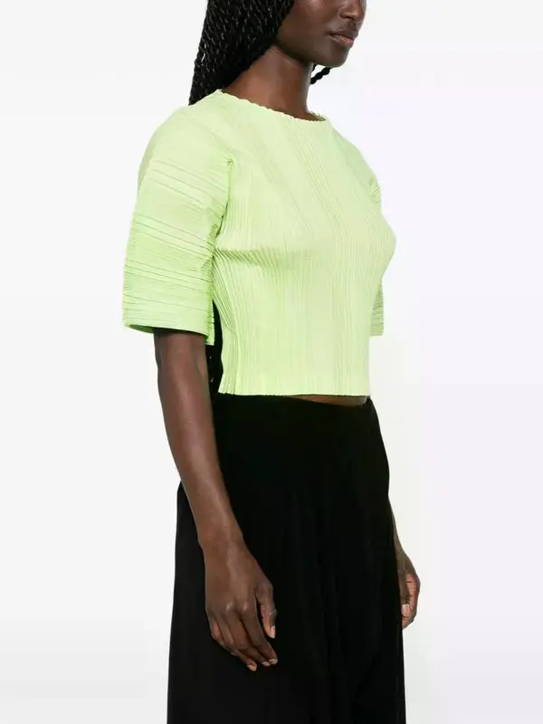 Issey Miyake Pleated Cropped Top