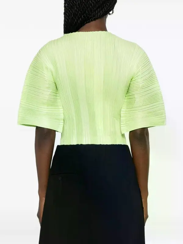 Issey Miyake Pleated Cropped Top