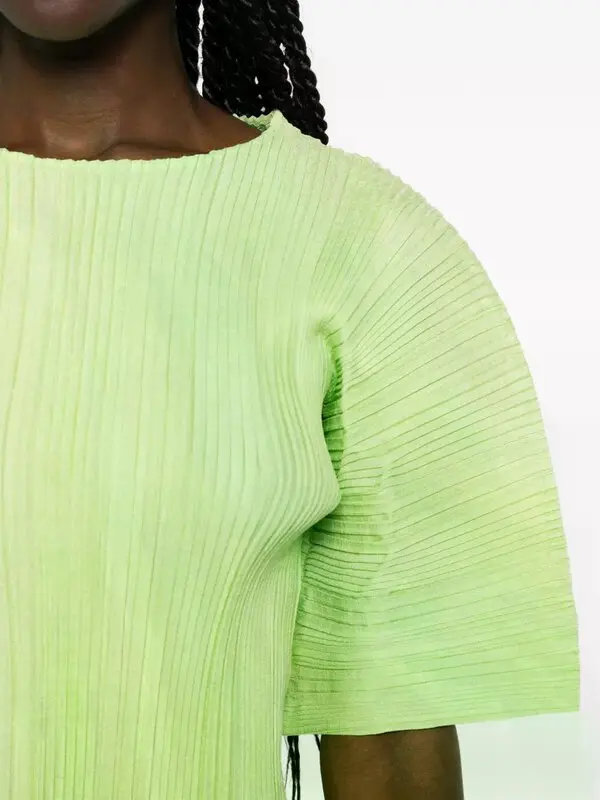 Issey Miyake Pleated Cropped Top