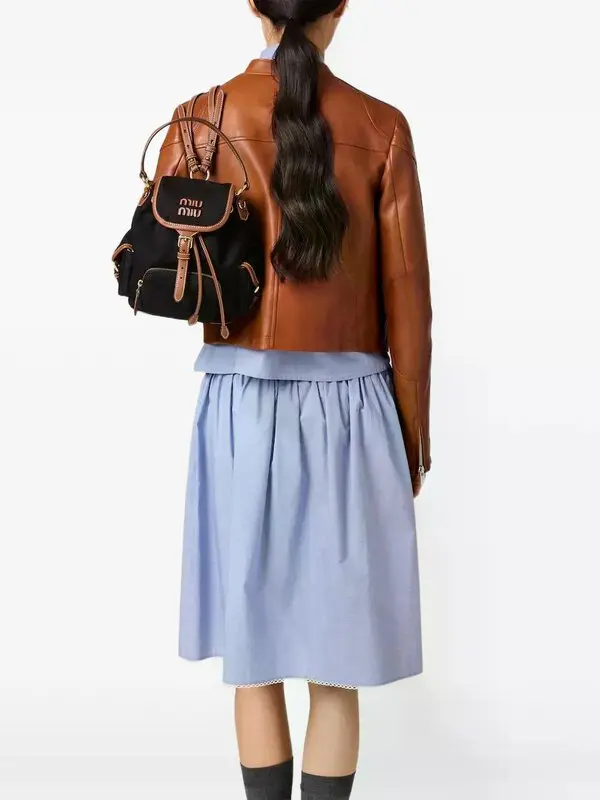 Miu Miu Logo Patch Backpack