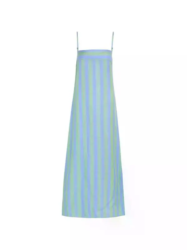 Staud Laura Striped Spaghetti-strap Dress