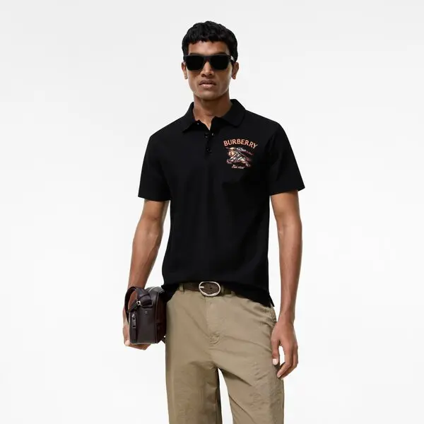 Burberry Knight Check Cotton Polo Shirt