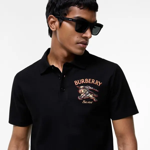 Burberry Knight Check Cotton Polo Shirt