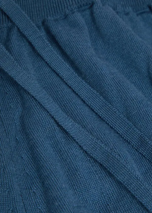John Smedley Henning Merino Wool Sweatpants - Blue