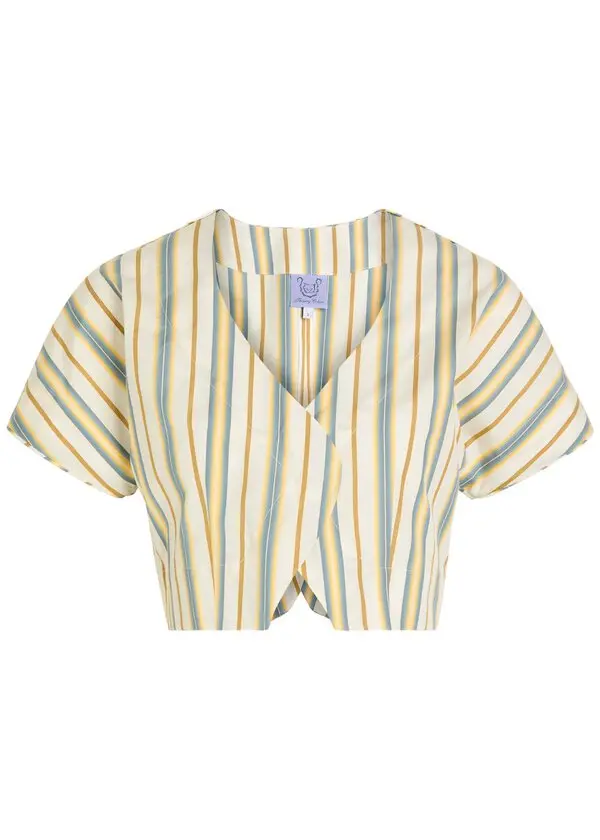 Thierry Colson Bianca Striped Cotton-poplin Blouse